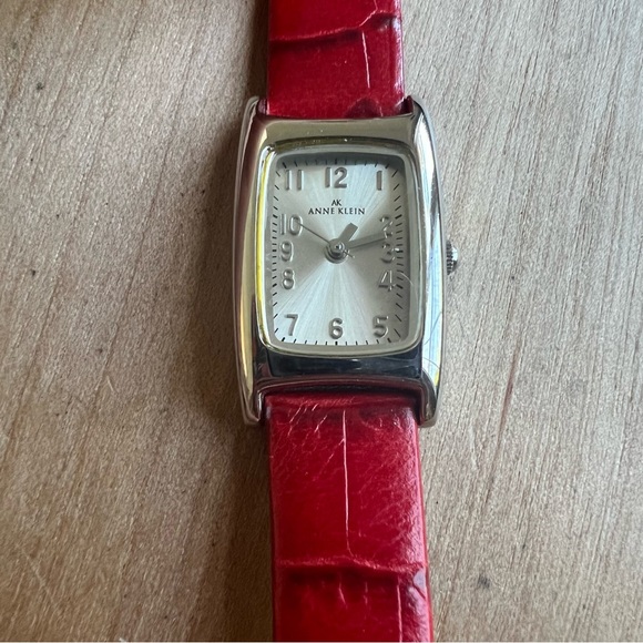 Anne Klein | Accessories | Anne Klein Ladies Rectangular Red Leather ...